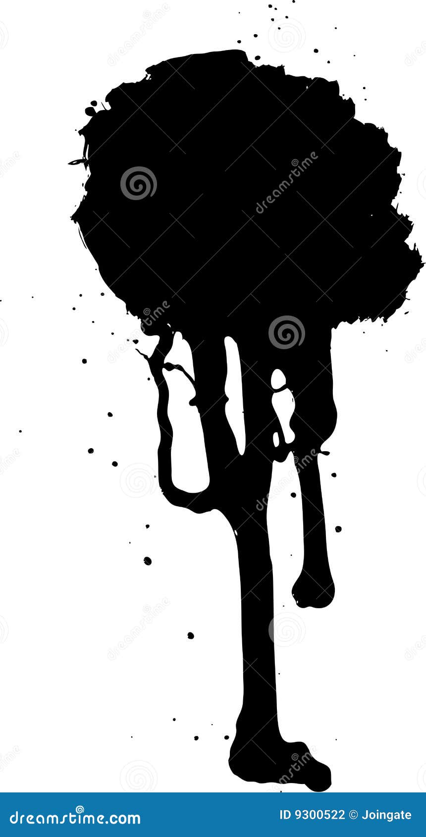 Runny paint splash stock vector. Illustration of mark - 9300522