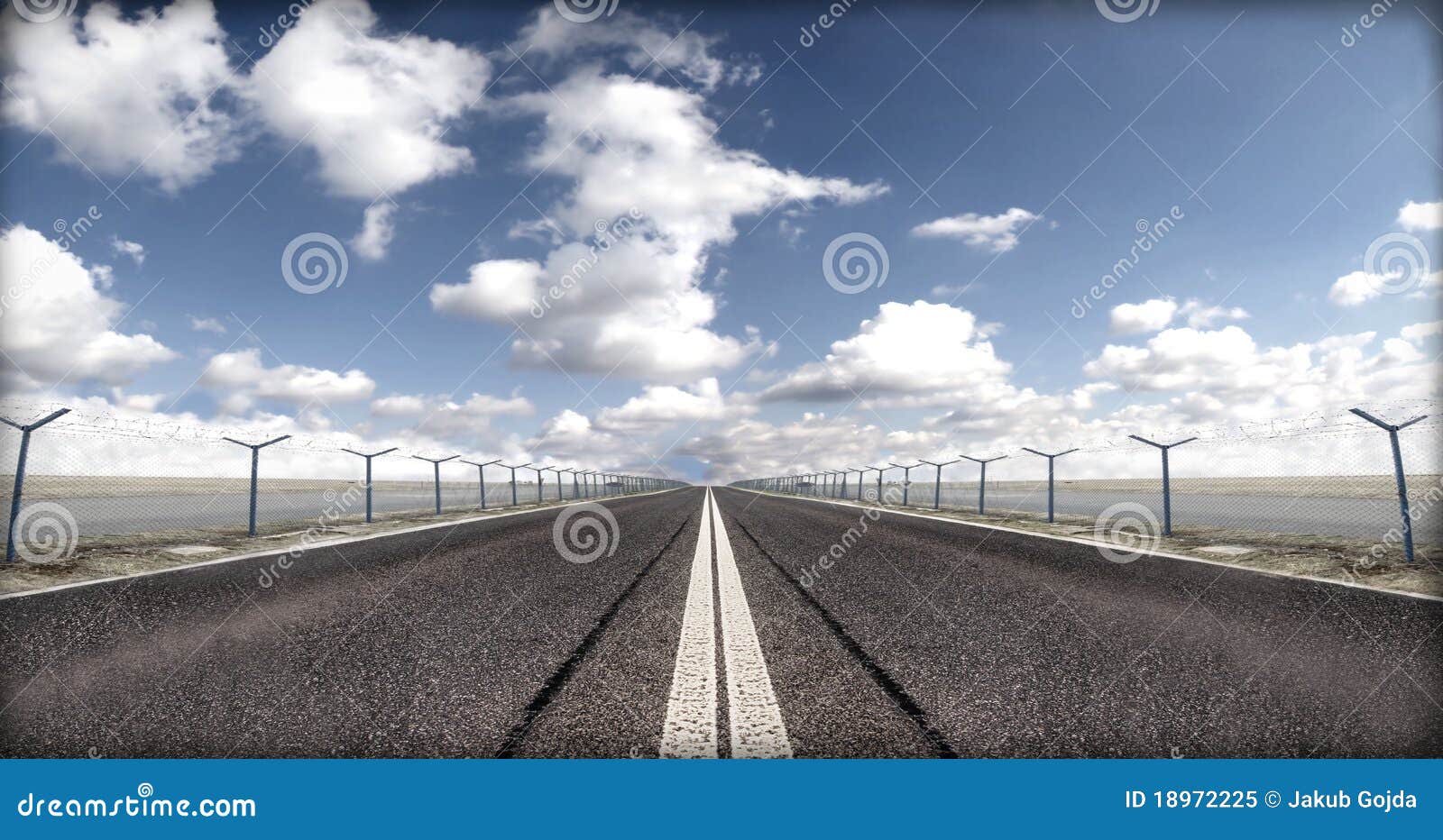 Runway stock image. Image of single, highway, scene, long - 18972225