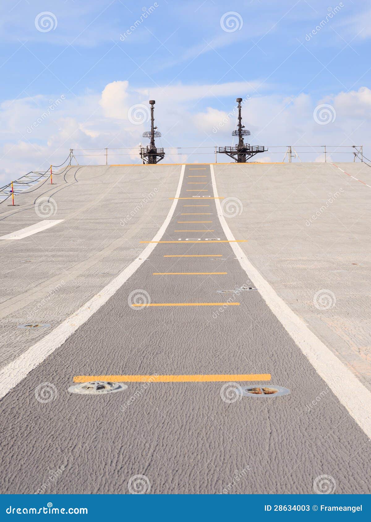 Runway on an Aircraft Carrier Stock Image - Image of naval, navy: 28634003