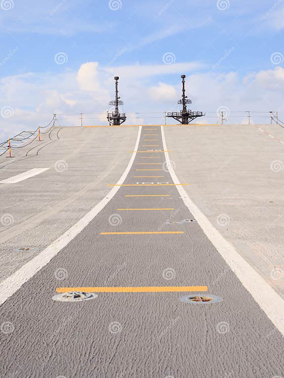 Runway on an Aircraft Carrier Stock Image - Image of naval, navy: 28634003
