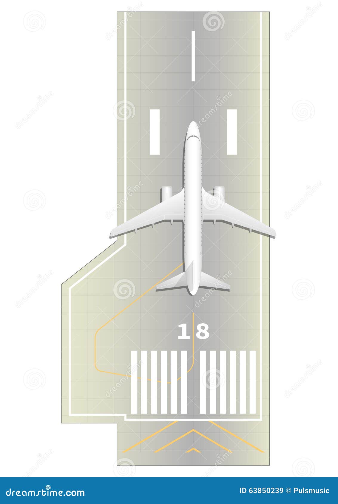 Runway stock vector. Illustration of direction, object - 63850239