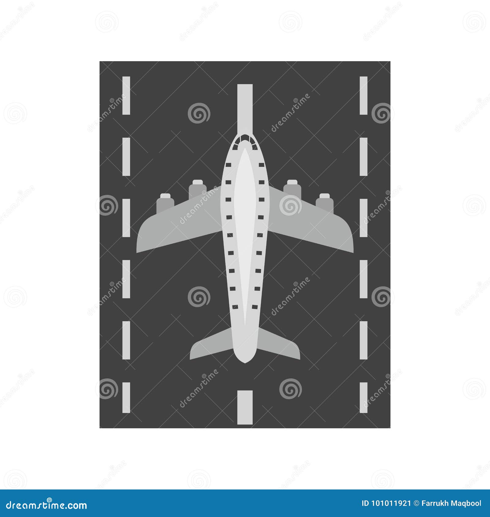 Runway stock vector. Illustration of icon, runway, takeoff - 101011921
