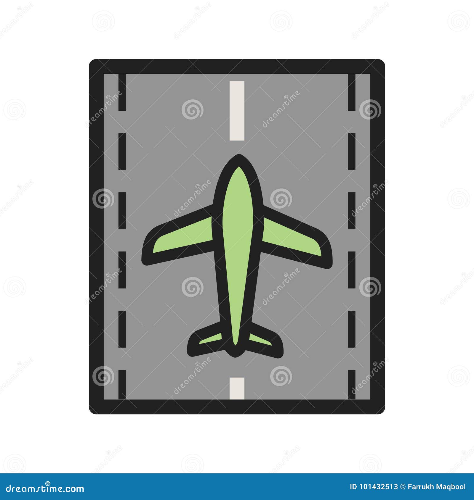 Runway stock vector. Illustration of landing, aviation - 101432513