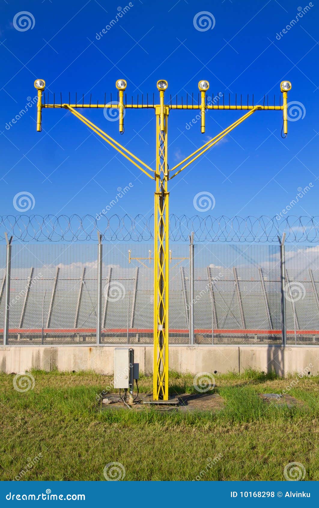 Runway Approach Light stock photo. Image of plane, airplane - 10168298