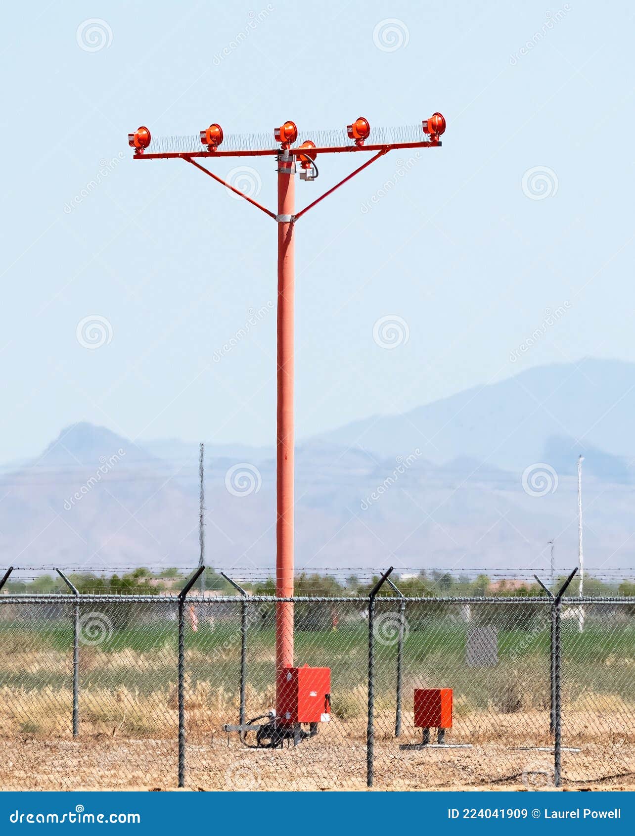 Runway Approach Lights stock image. Image of aviation - 224041909