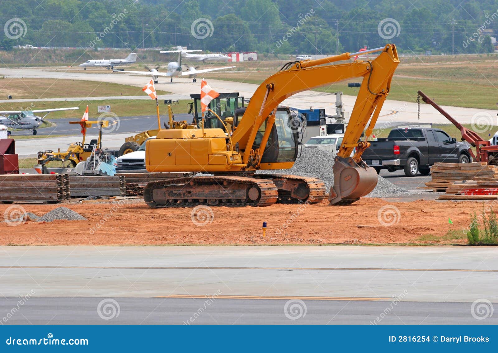 Runway Construction stock photo. Image of earth, dirty - 2816254