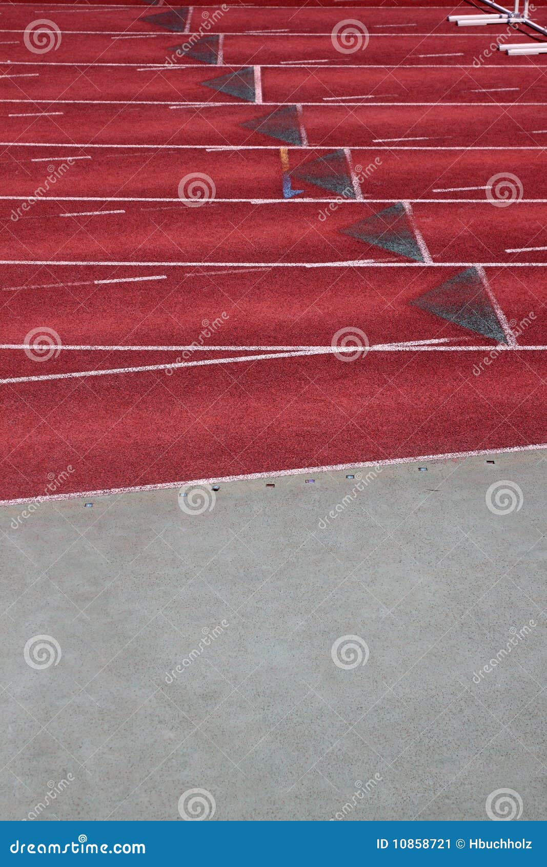Runway in an Empty Track and Field Stadium Stock Image - Image of ...