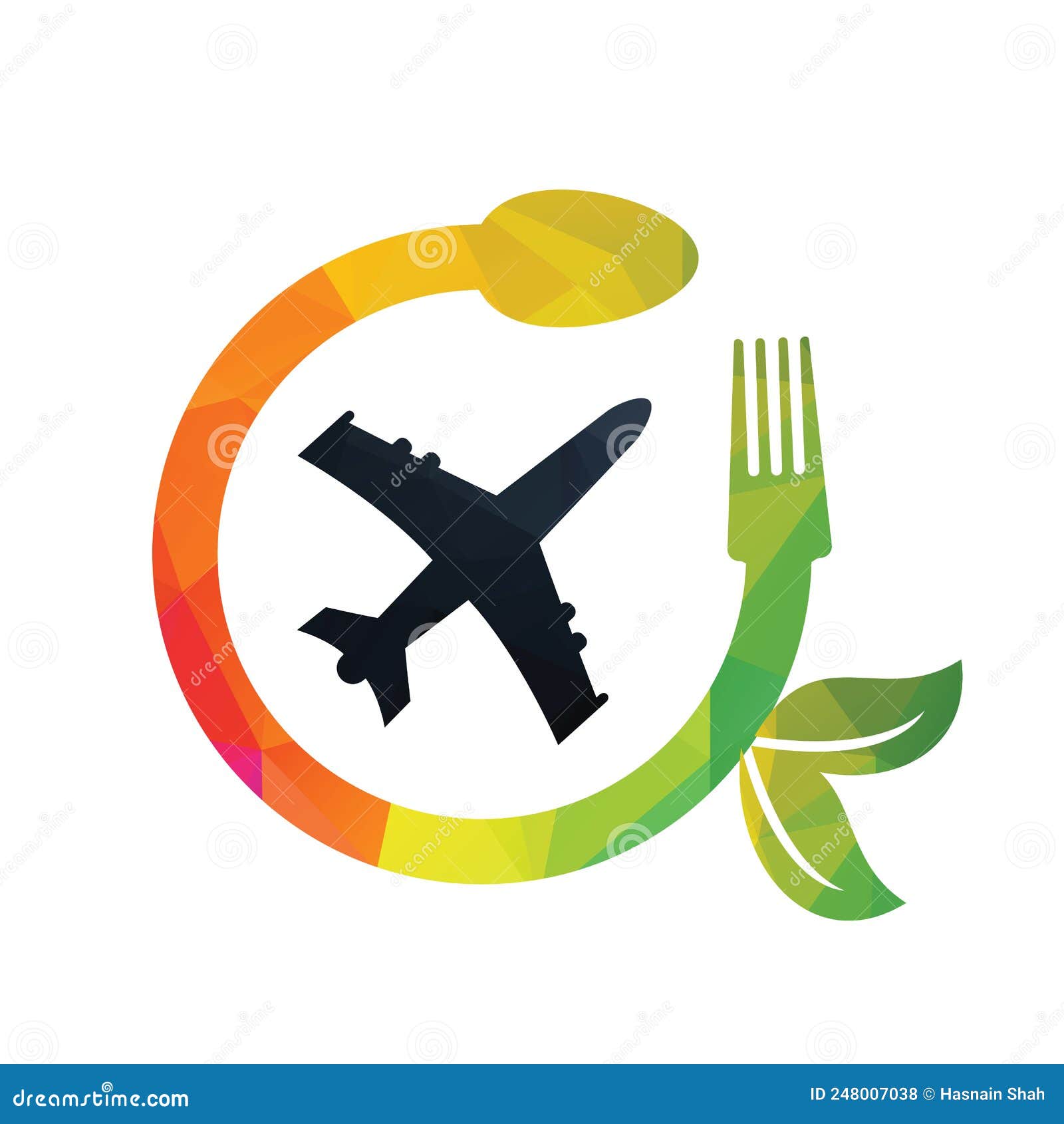 Runway Food Logo Concept Design Stock Vector - Illustration of idea ...