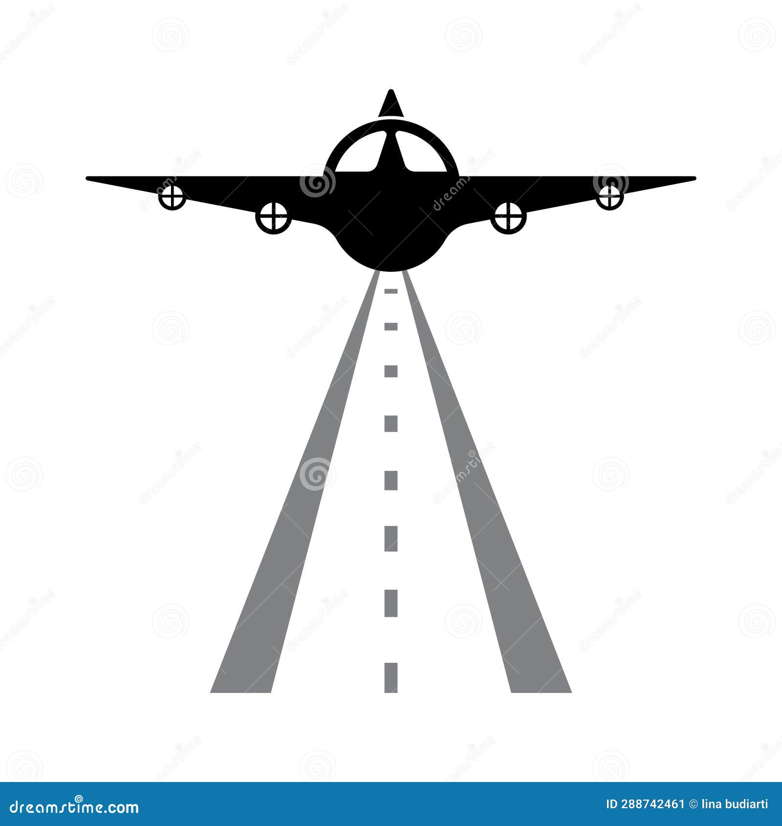 Runway icon stock vector. Illustration of emblem, runaway - 288742461