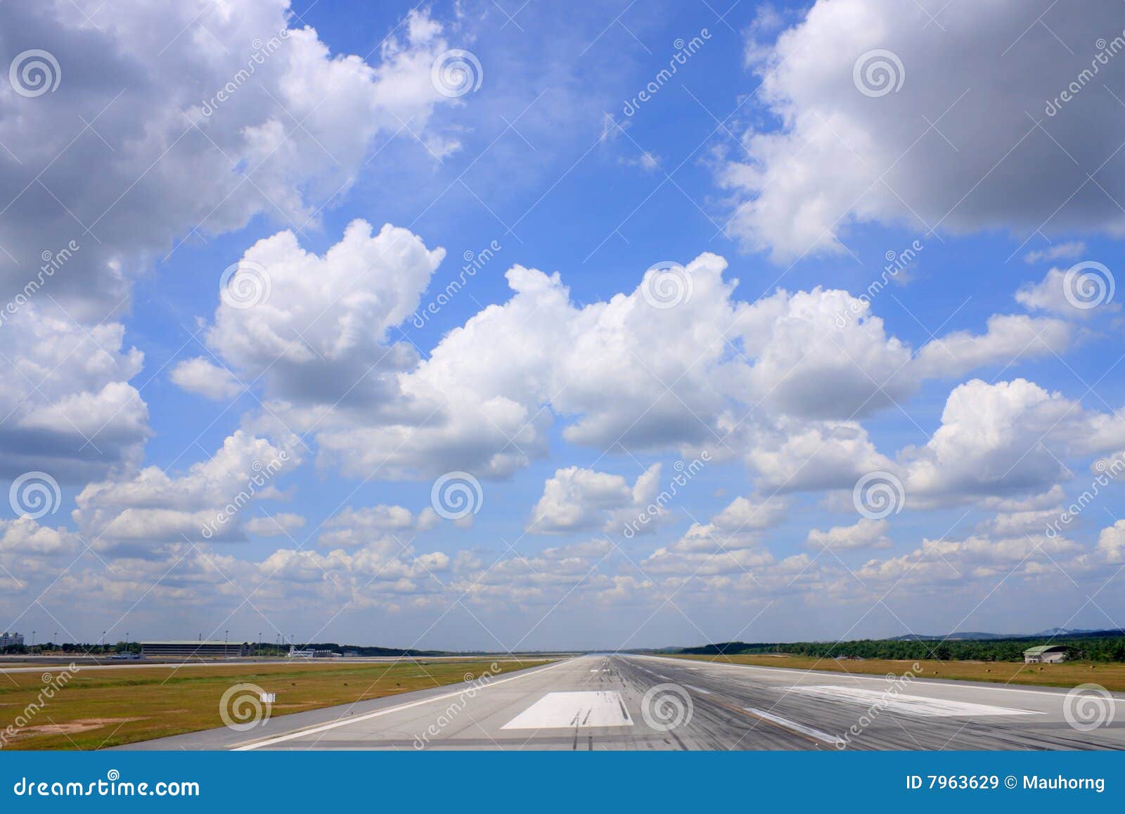 Runway Over Cloudscape stock image. Image of line, cloud - 7963629