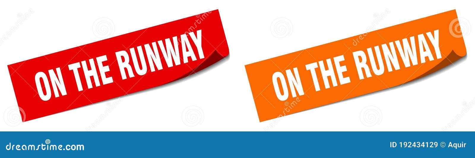 On the Runway Sticker. on the Runway Sign Set Stock Vector ...