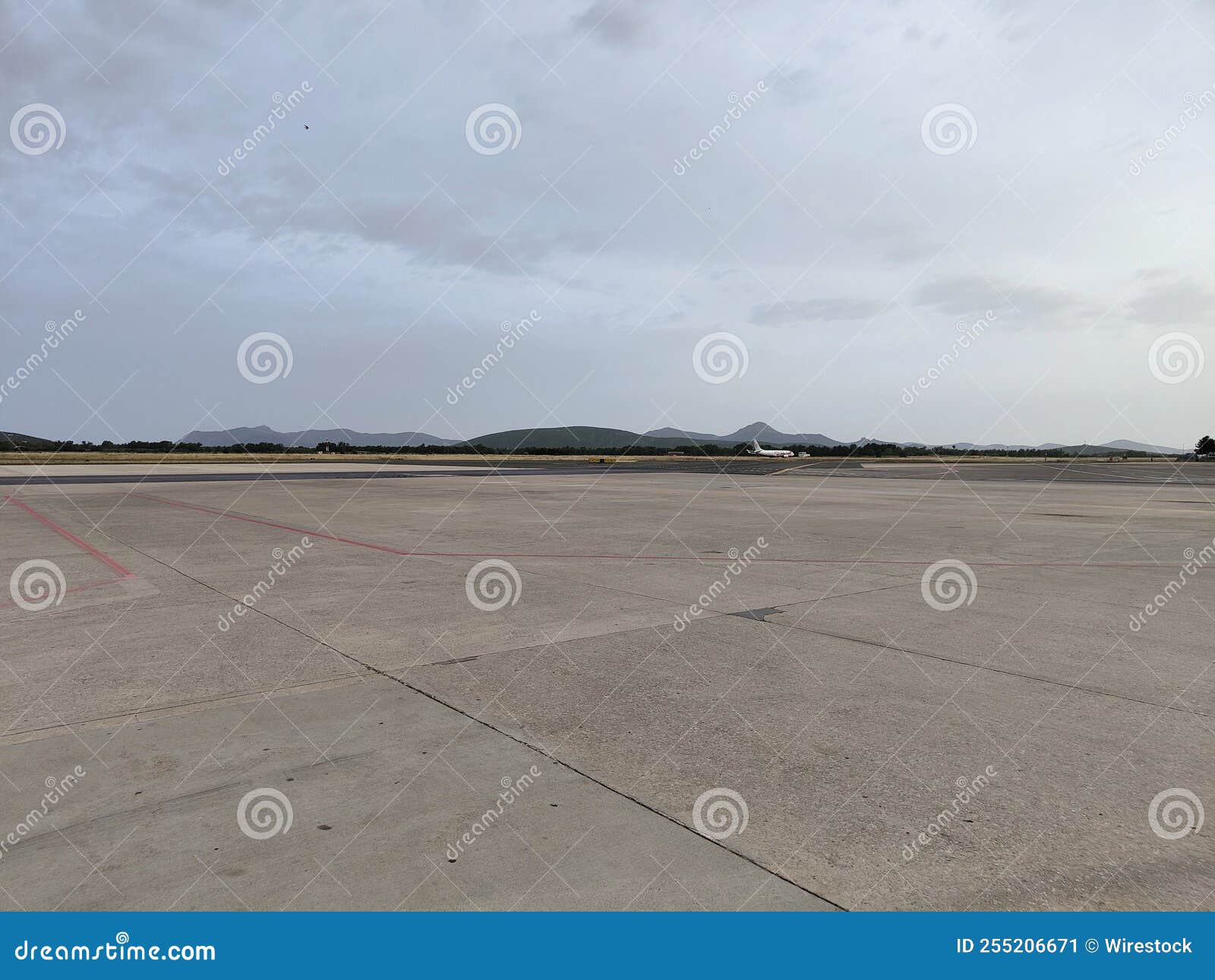 Runway Take Off of an Airport Stock Image - Image of land, travel ...