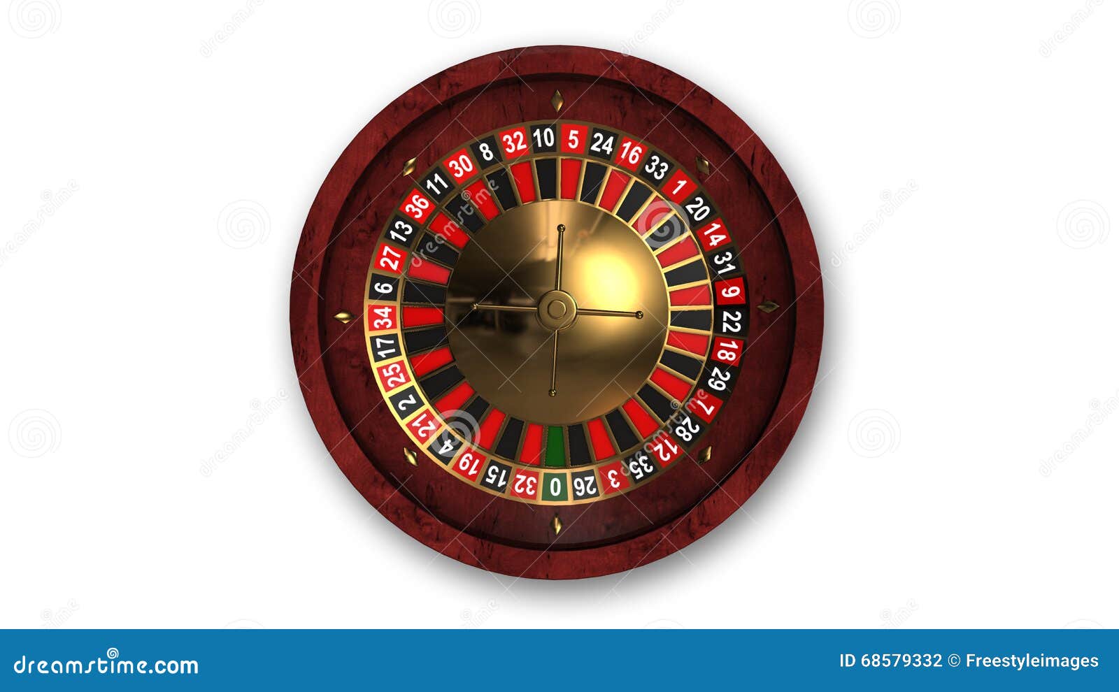 Ruota Di Roulette, Gioco Di Gioco Isolato Sulla Vista Bianca E ...