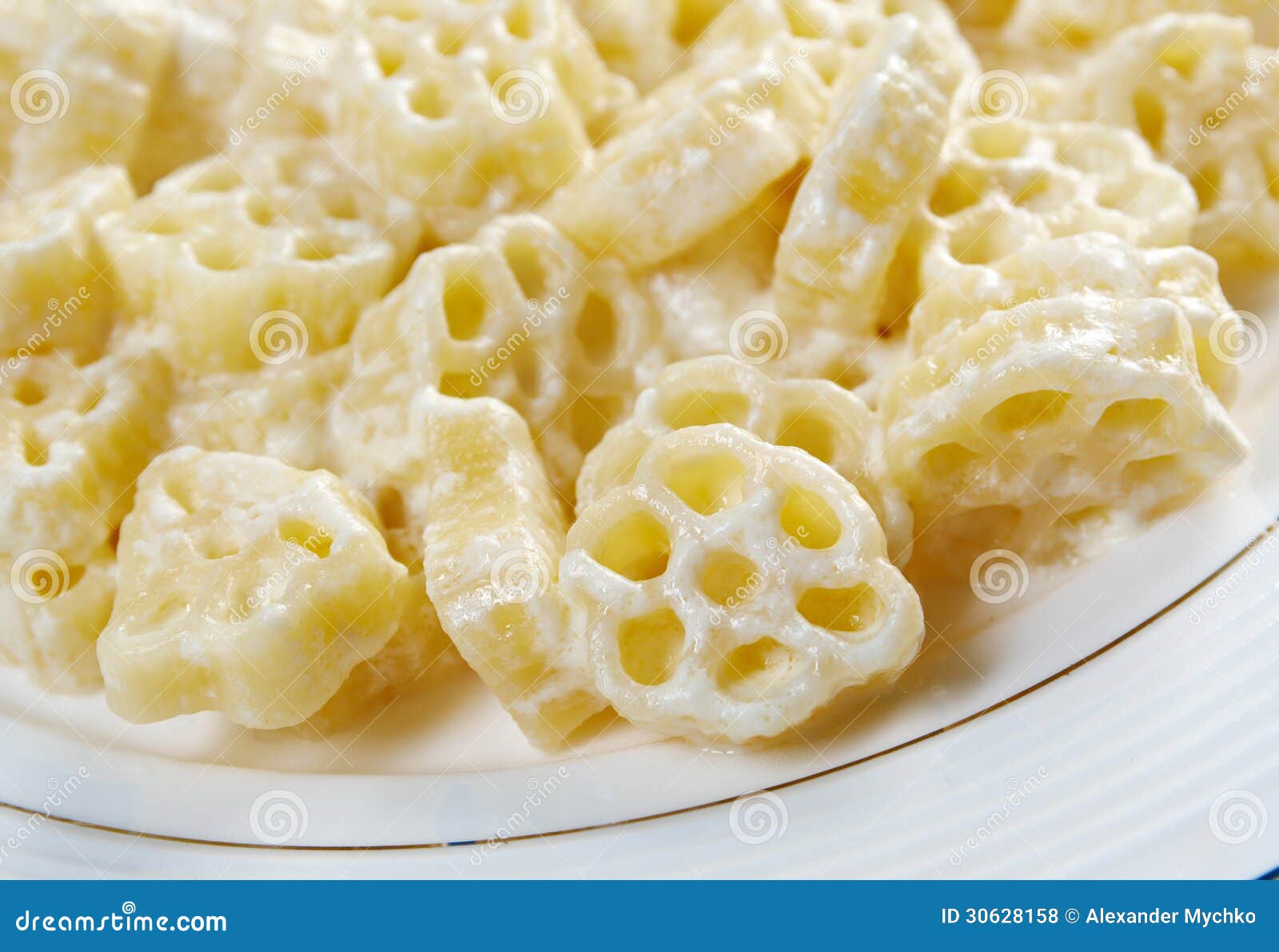 Ruote Pasta with Cream Sauce Stock Photo - Image of creative, cooking ...