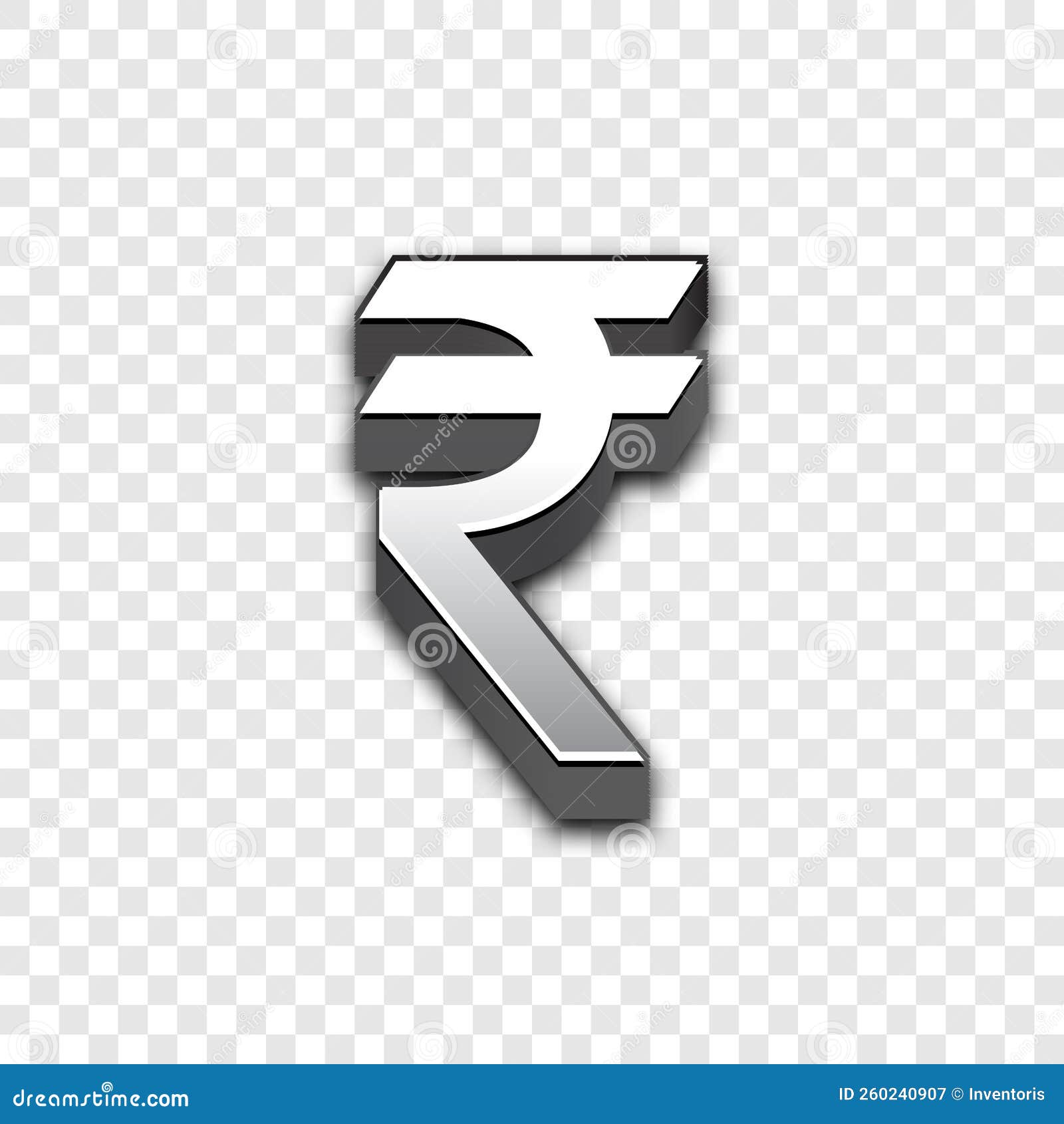 Rupee 3d Sign Illustration Isolated. Stock Vector - Illustration of ...