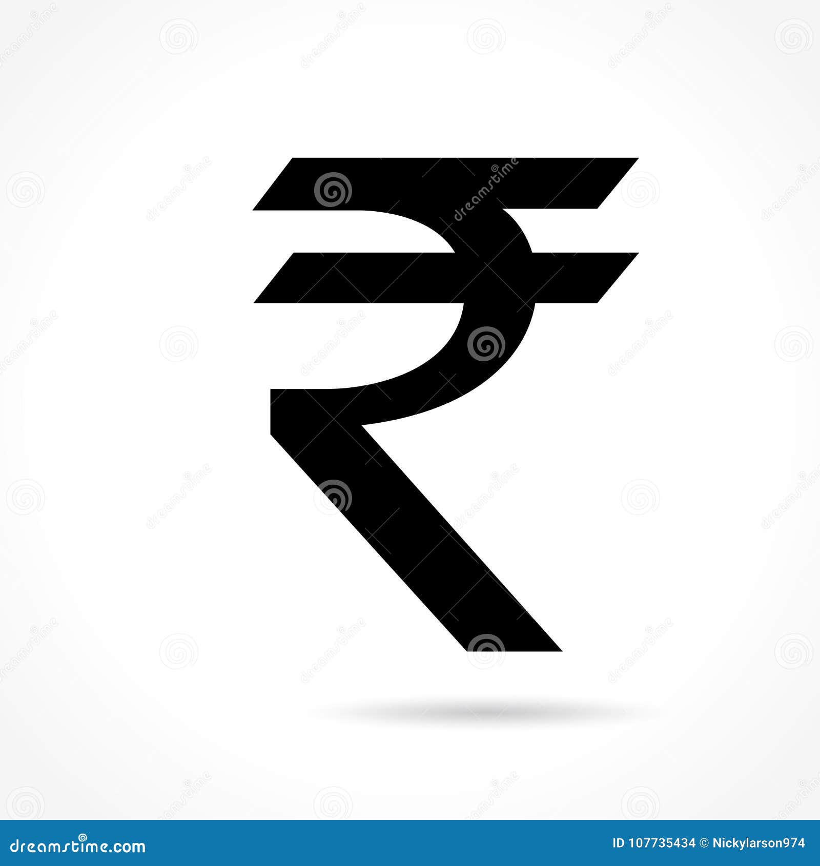 Rupee Icon on White Background Stock Vector - Illustration of rupee ...