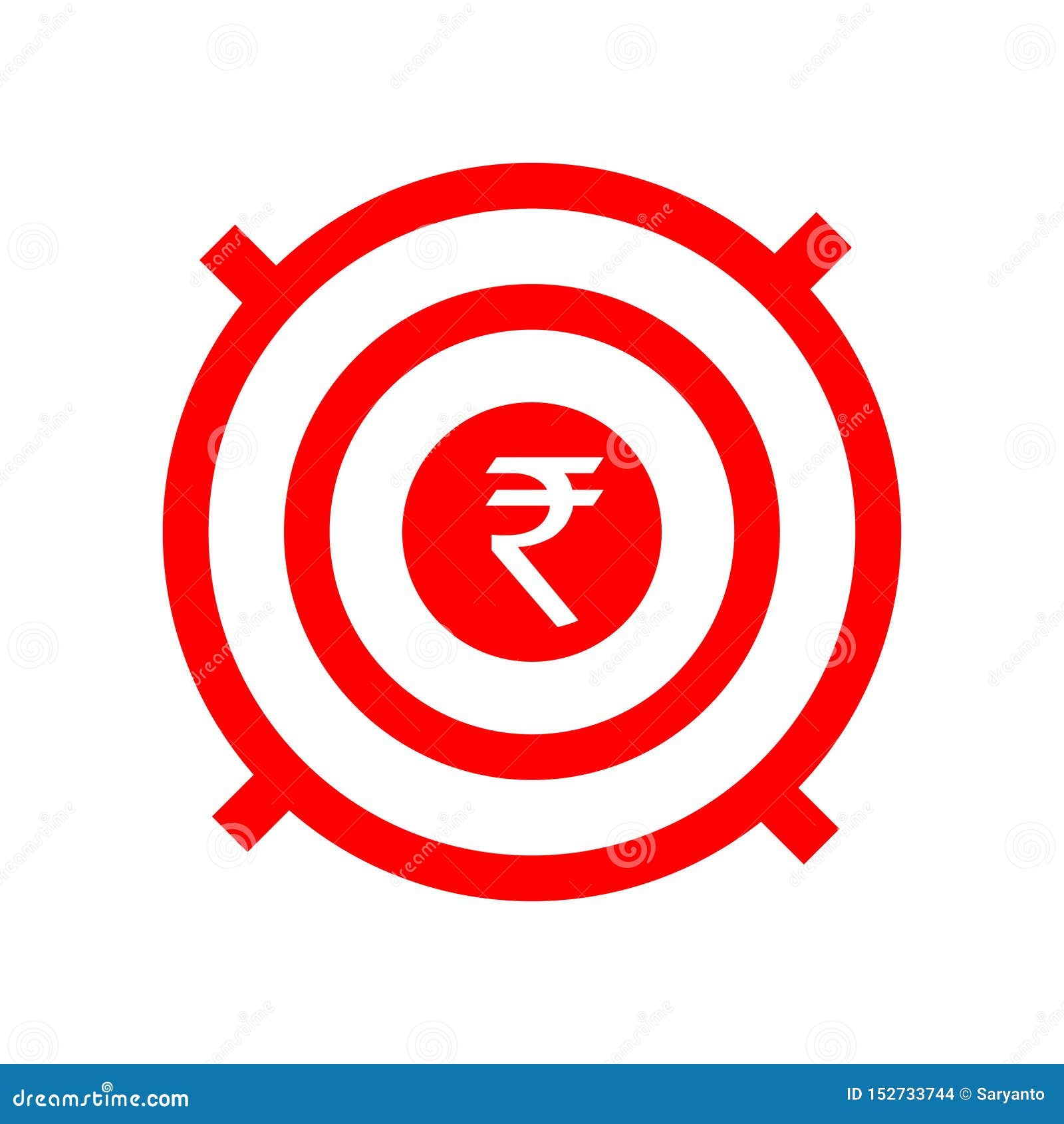 Target Earnings. Business Icon Stock Vector - Illustration of capital ...