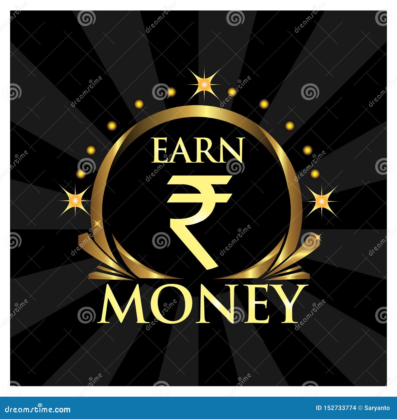 Earn Money Stock Background. Vector Illustration Stock Vector ...