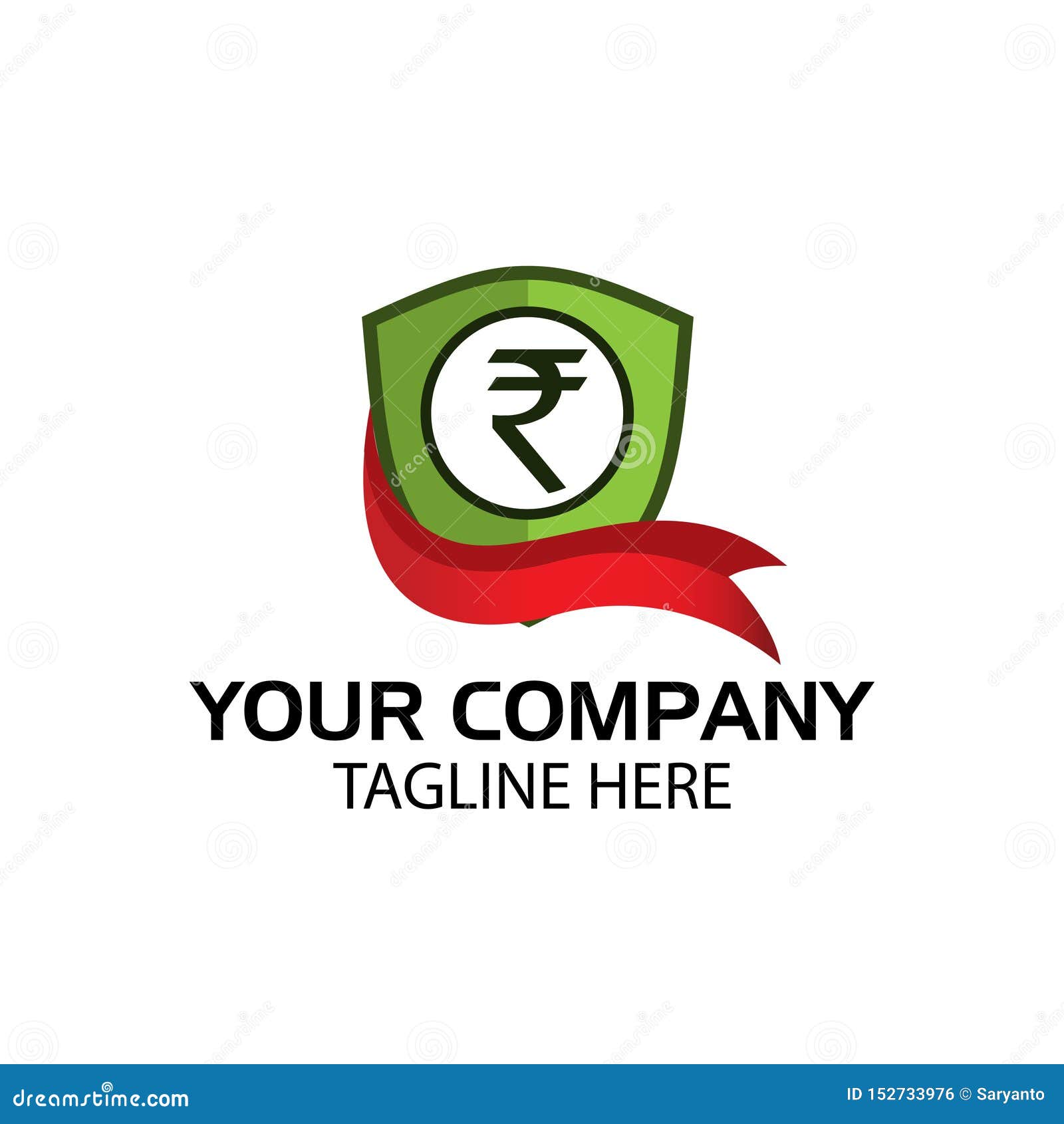 Rupee Shield Logo, Flat Design. Vector Illustration on White Background ...