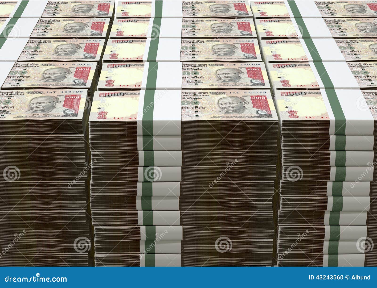 Indian Money 1000 Notes Bundles