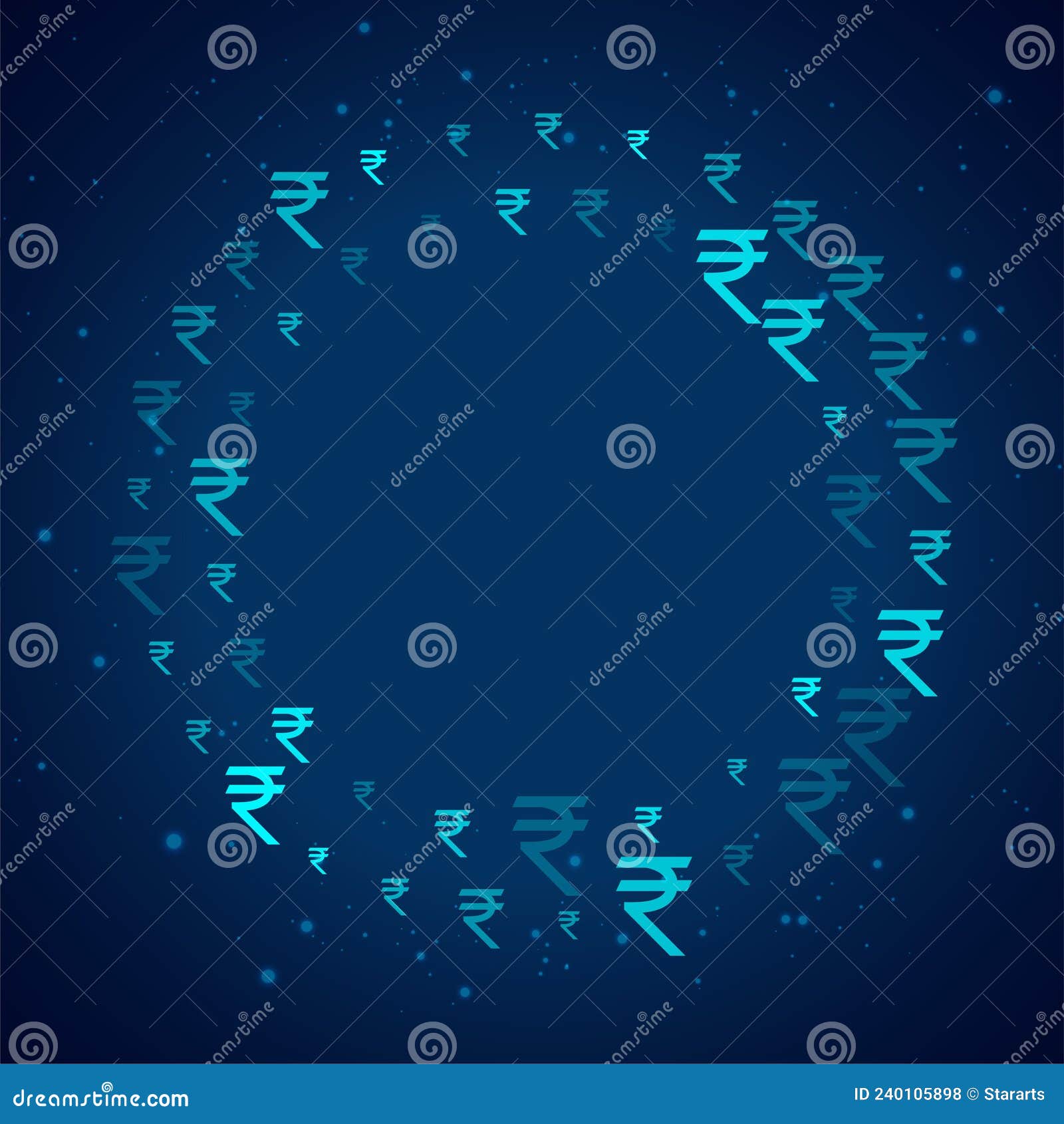 Rupee Symbol Frame with Text Space Stock Vector - Illustration of ...