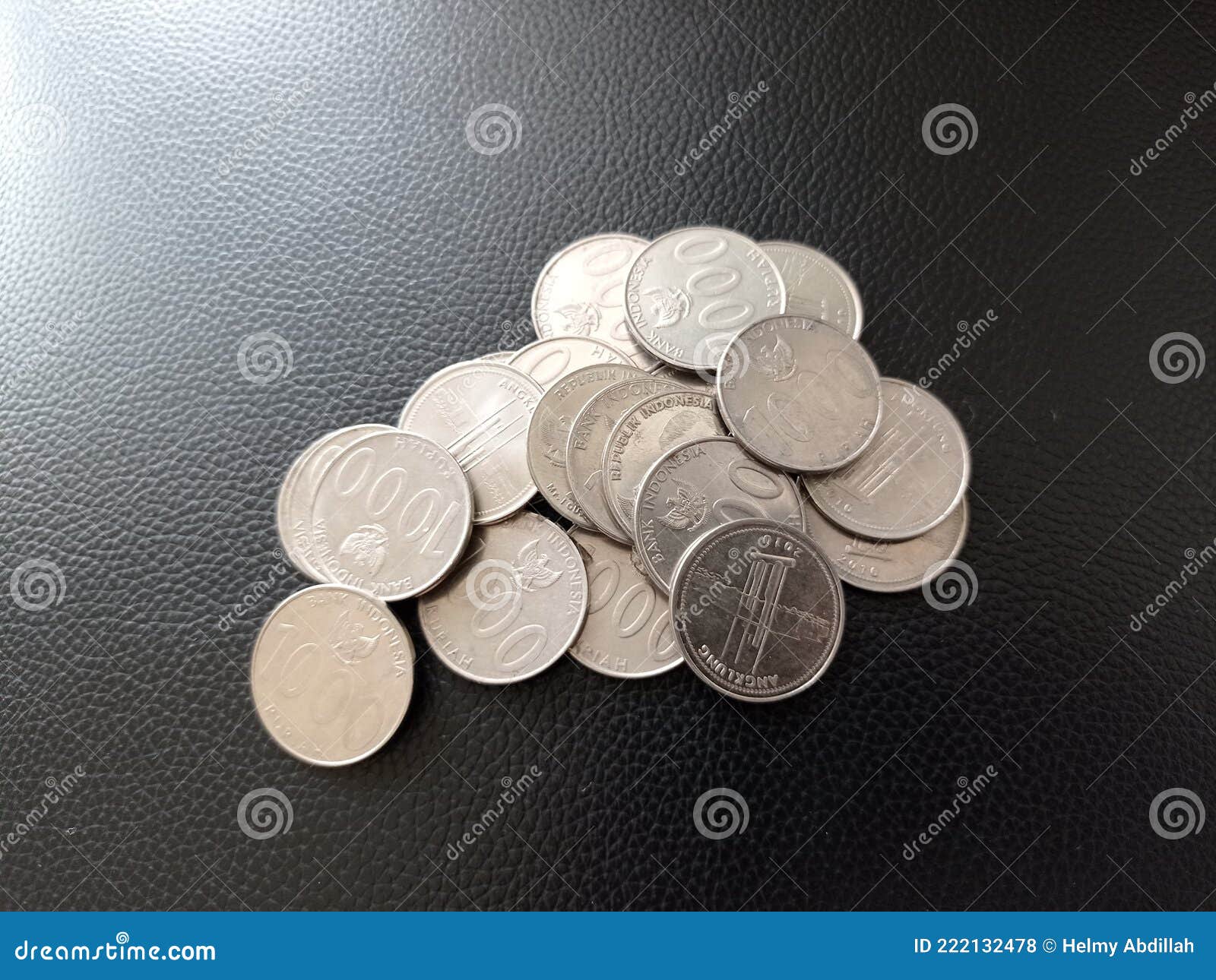 1000 Rupiah Coin on Black Background Stock Photo - Image of rupiah ...