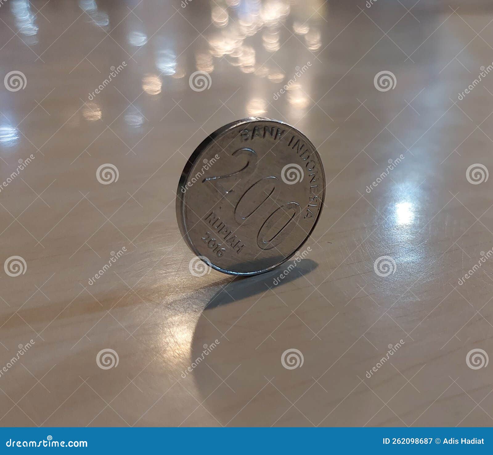 The 200 Rupiah Coin is Money from the Indonesian State Stock Image ...