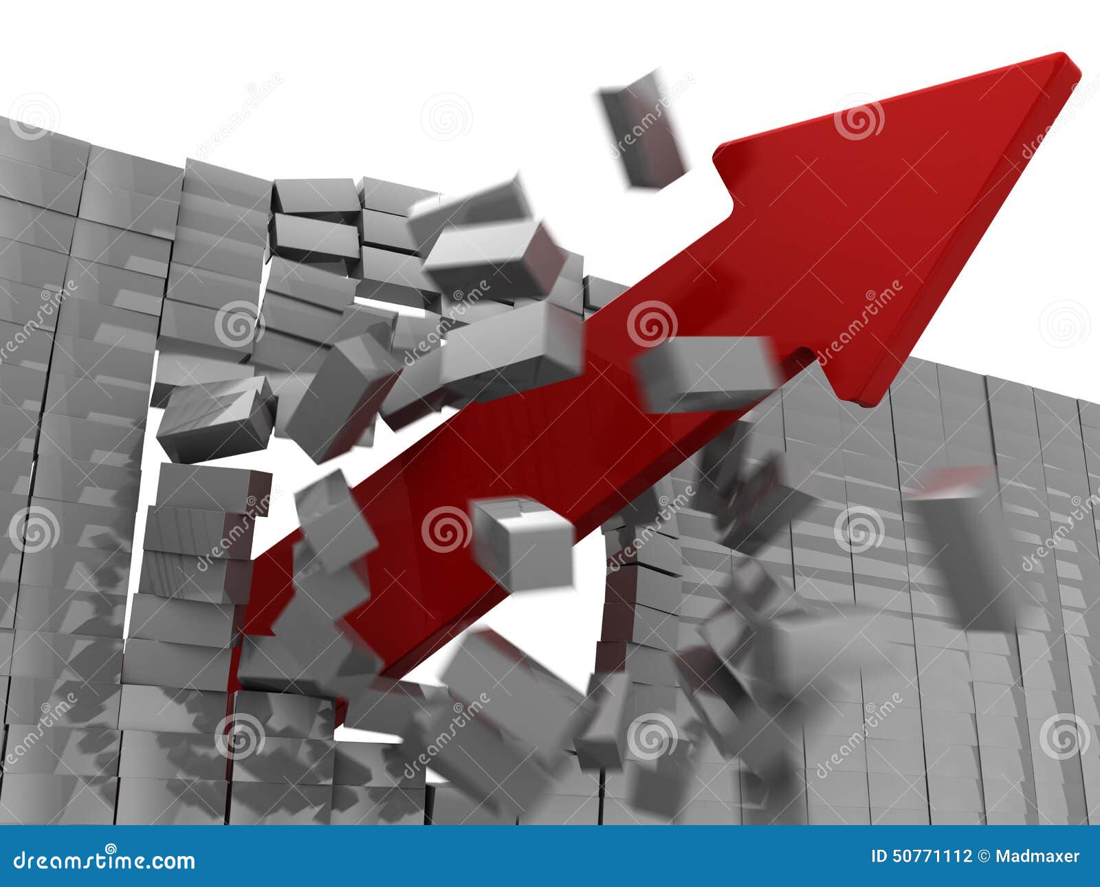 Rupture du mur illustration stock. Illustration du cassé - 50771112