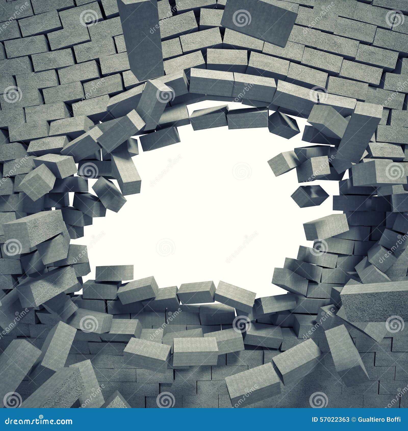 Rupture du mur illustration stock. Illustration du faible - 57022363