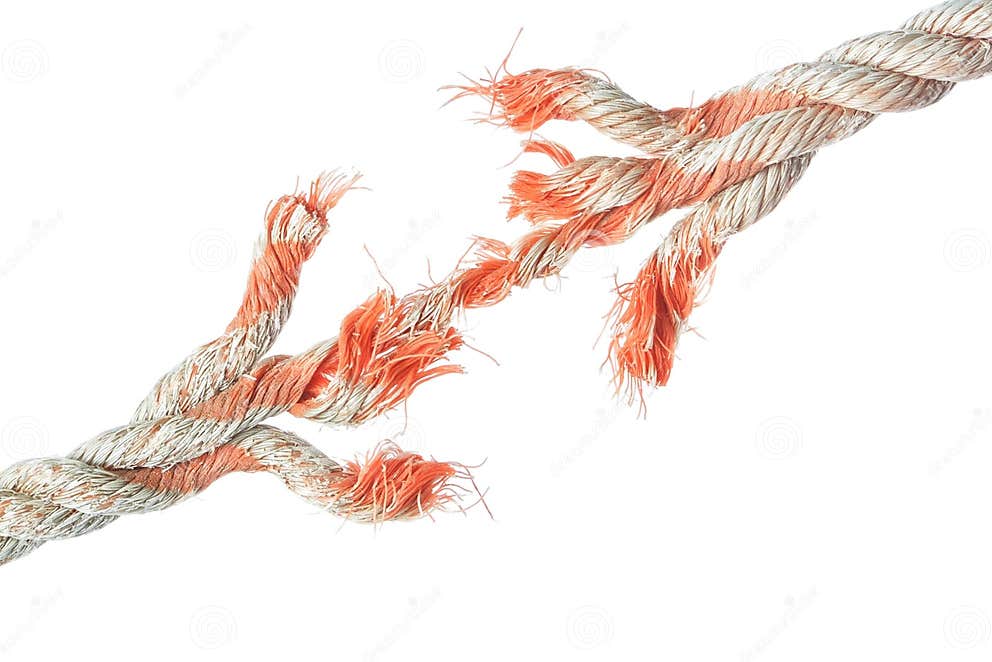 Rupture the rope. stock photo. Image of danger, cable - 27749320