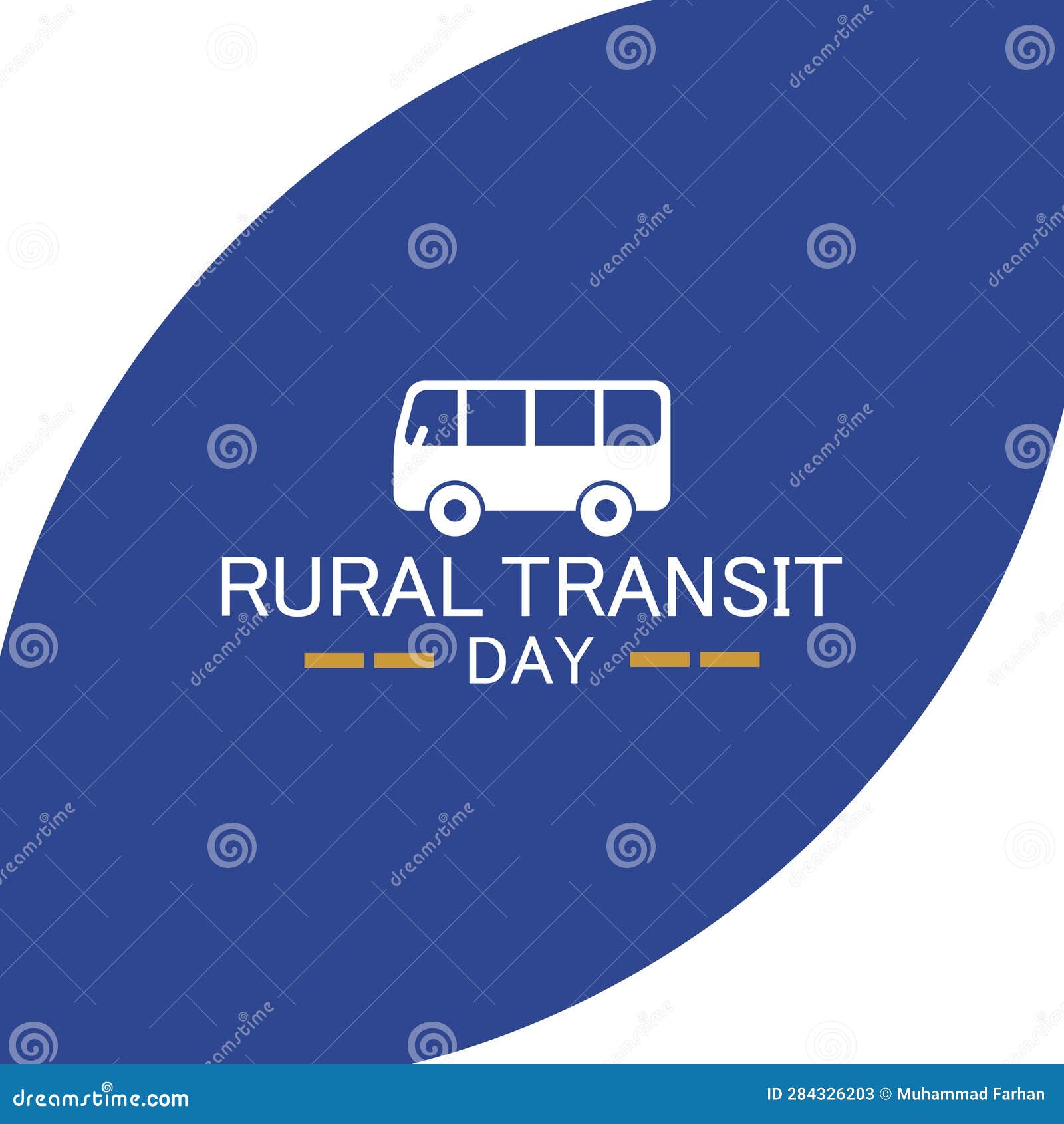 Rural Transit Day Typography Graphic Design Stock Vector - Illustration ...