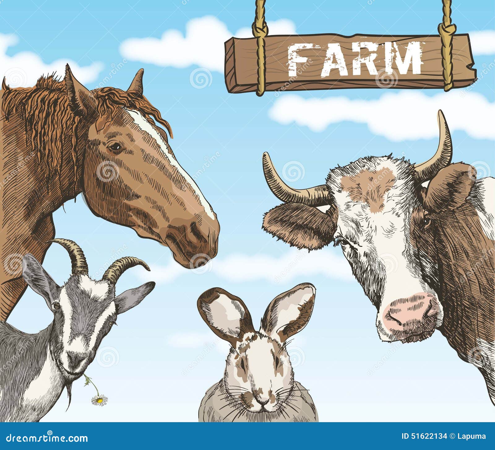 Ungulates Animals Cartoon Vector | CartoonDealer.com #21099341