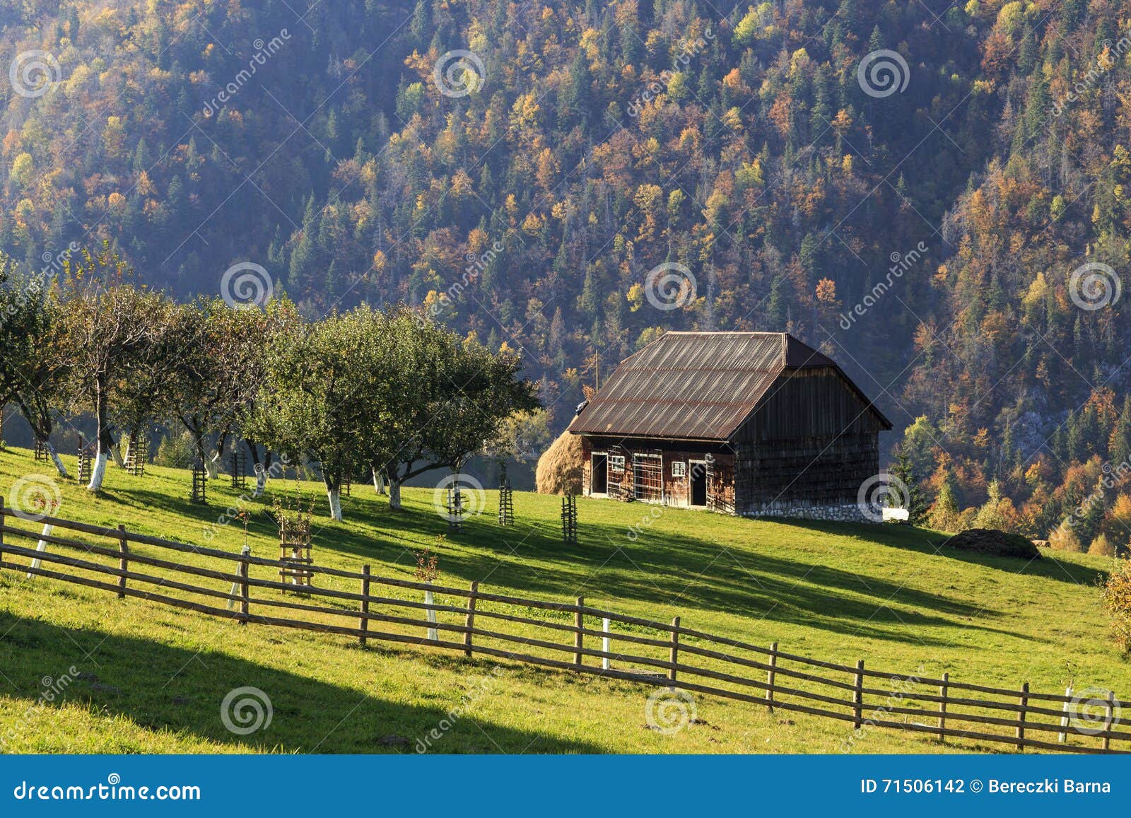 Rural Autumn Landscape in the Mountains . Stock Photo - Image of ...