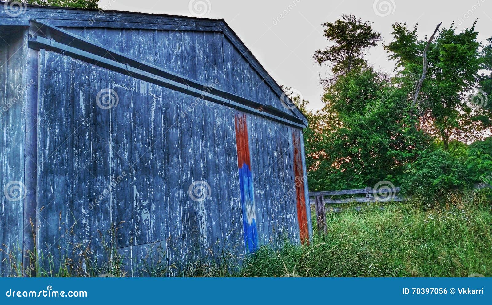 Old Barn With Blue Sky And Clouds Royalty-Free Stock Photo ...