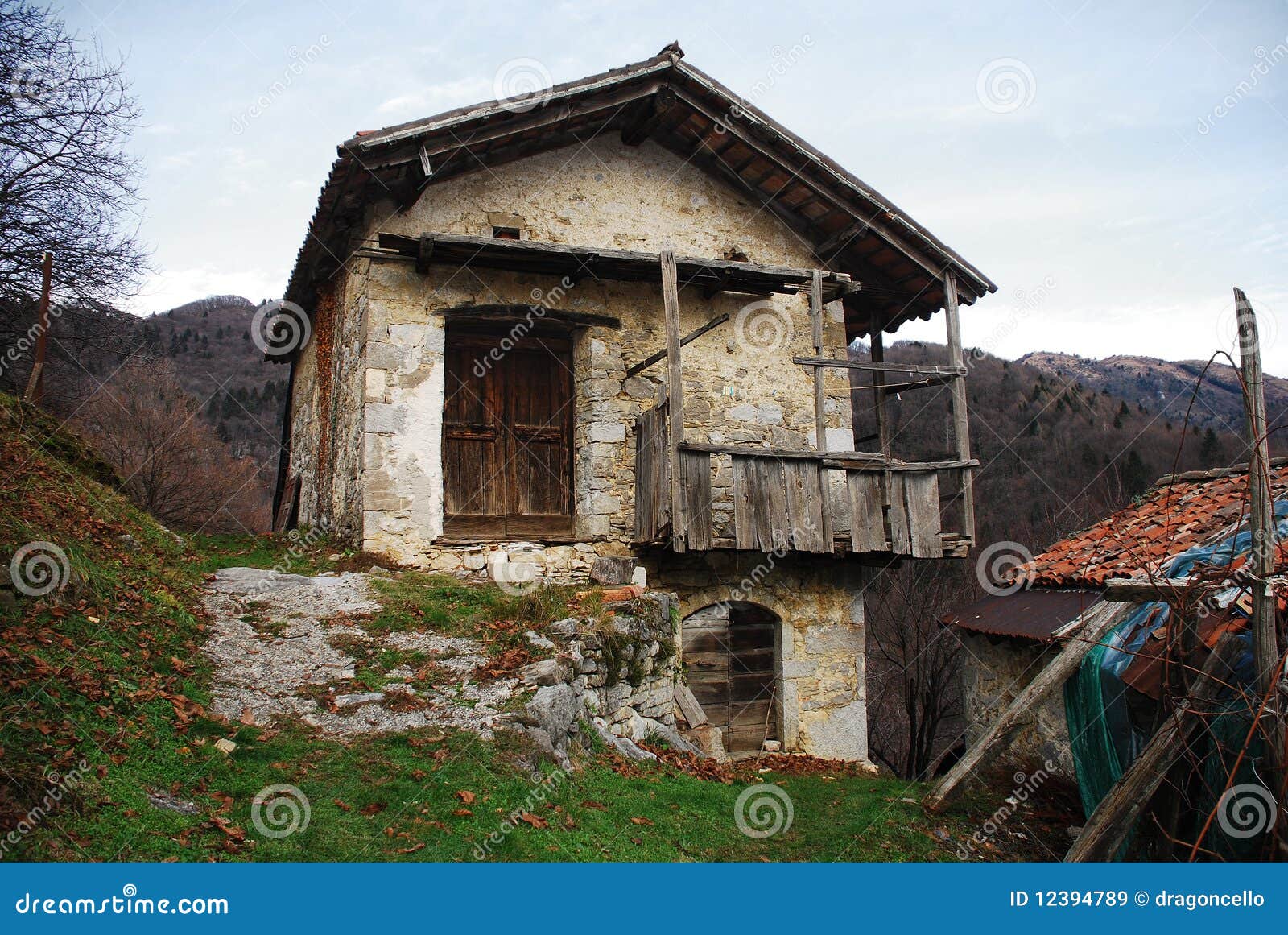 Rural Building in Topolo stock image. Image of tiled - 12394789