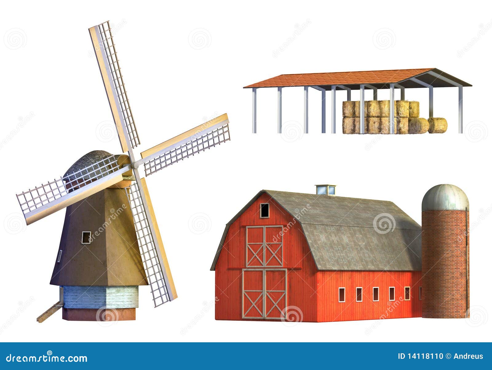 Rural buildings stock illustration. Illustration of organic - 14118110