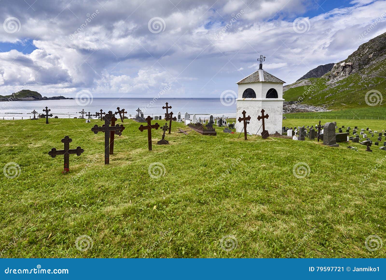 Rural Cemetery in Autumn in Norway, Scandinavia Stock Image - Image of ...