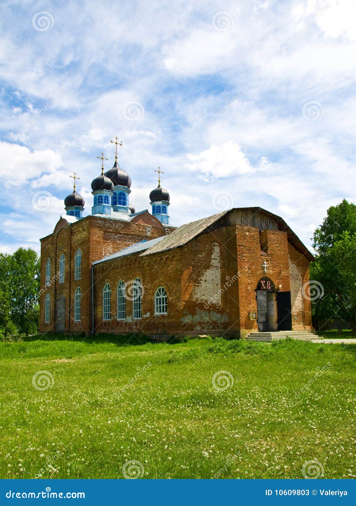 Rural church. stock image. Image of trees, season, religion - 10609803