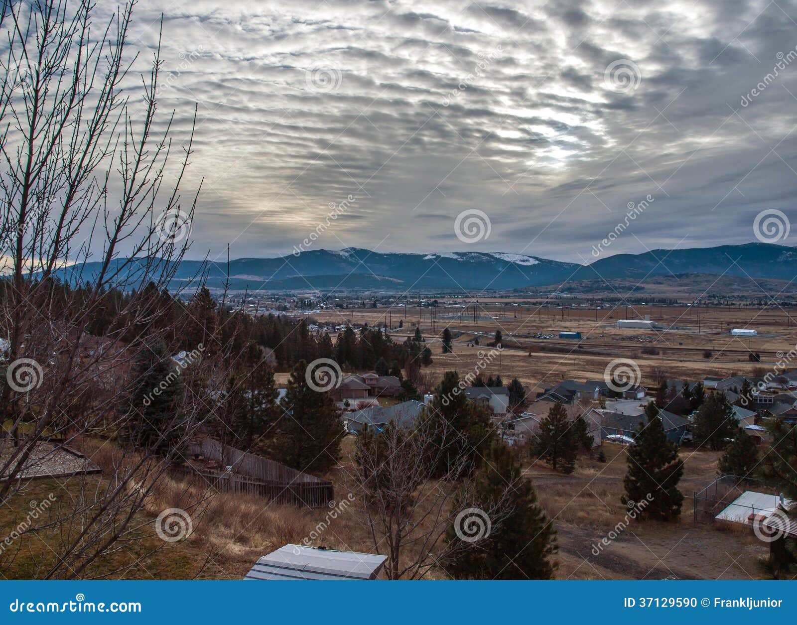 A Rural Community in a Wide Valley Stock Photo - Image of wide, autumn ...