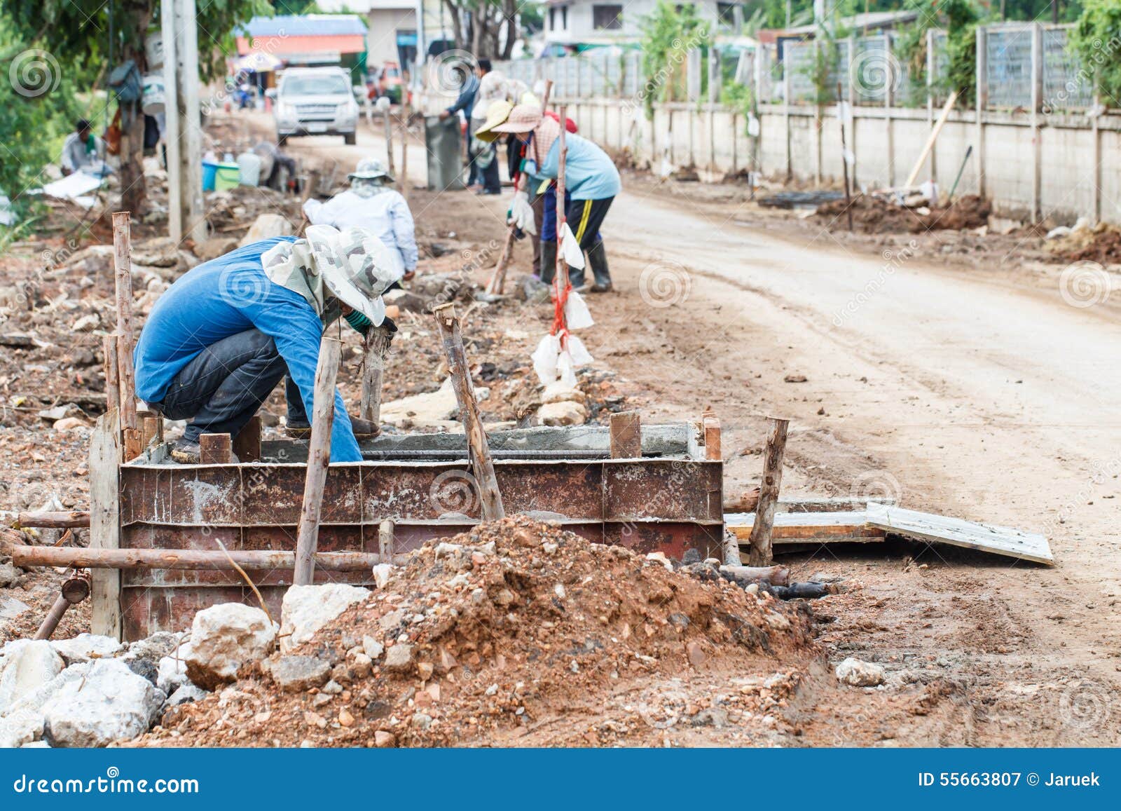 Rural construction worker stock image. Image of steel - 55663807