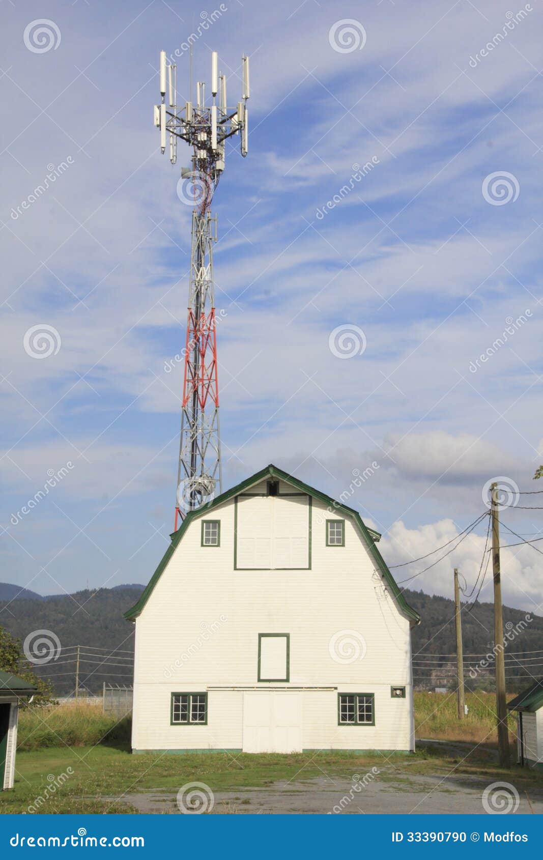 Rural Data Transmission Tower Stock Photo - Image of rural, farm: 33390790