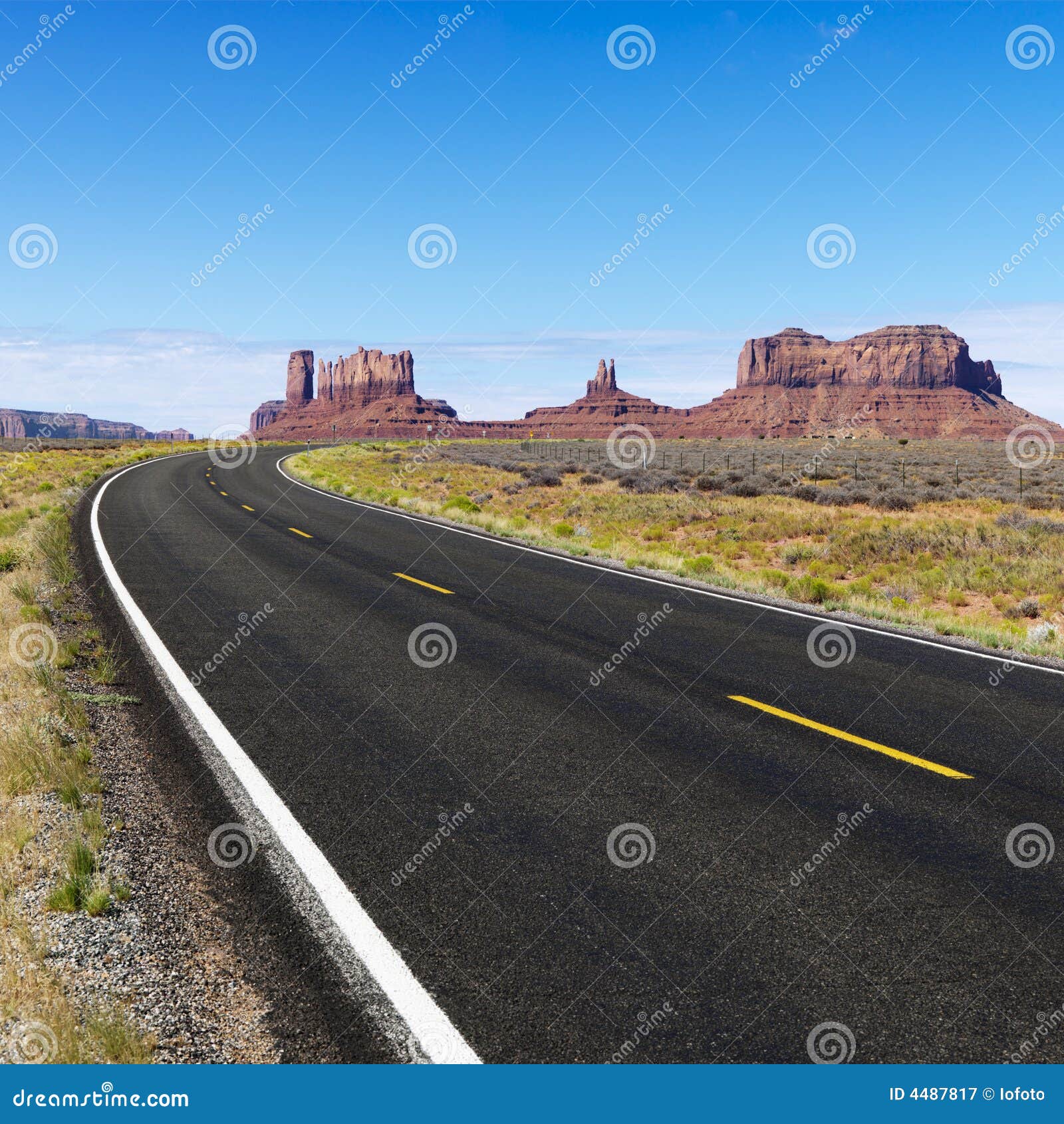 Rural desert highway. stock image. Image of rural, butte - 4487817