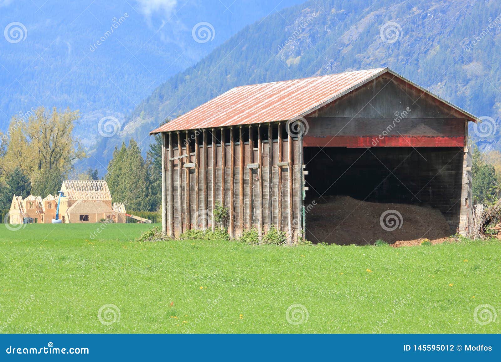 Rural Development and Building Construction Stock Photo - Image of ...