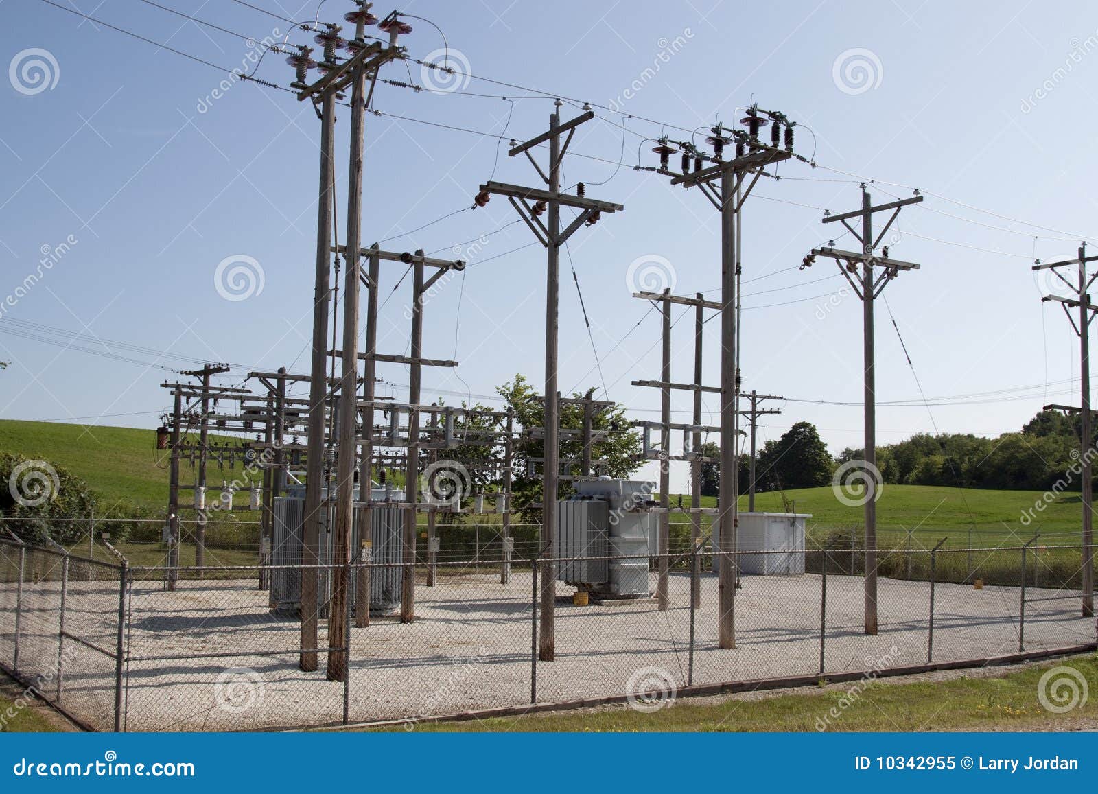 Rural Electrical Substation Stock Image - Image of distribution, plant ...