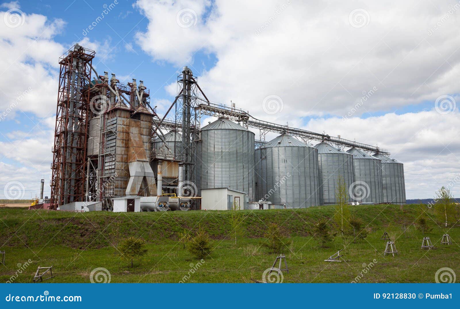 Rural Elevator on Field in Russia. Stock Photo - Image of energy, corn ...