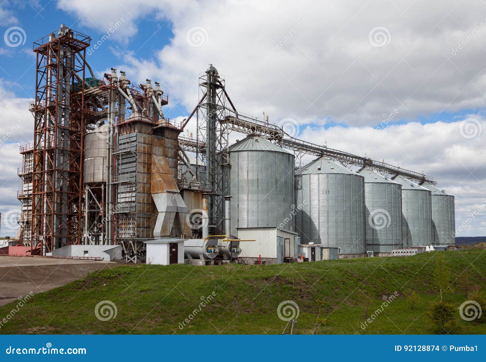 Rural Elevator on Field in Russia. Stock Photo - Image of corn, plant ...
