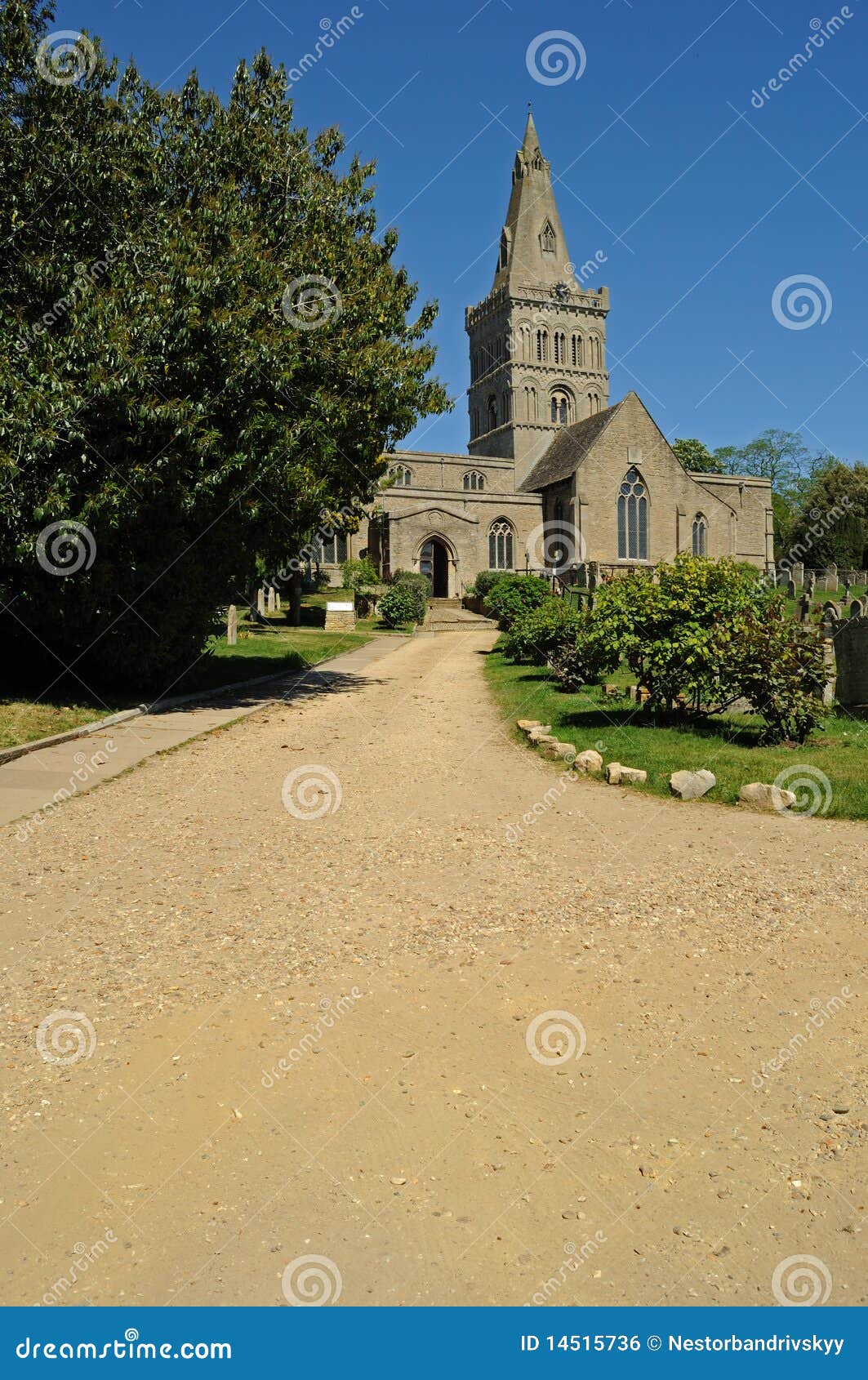 Rural English church stock photo. Image of exterior, summer - 14515736