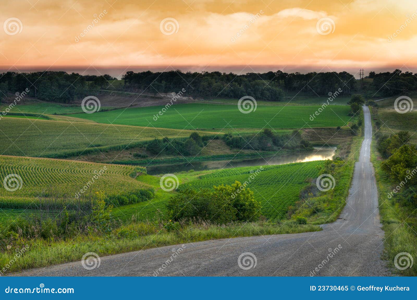 Rural Evening stock image. Image of outside, farm, field - 23730465