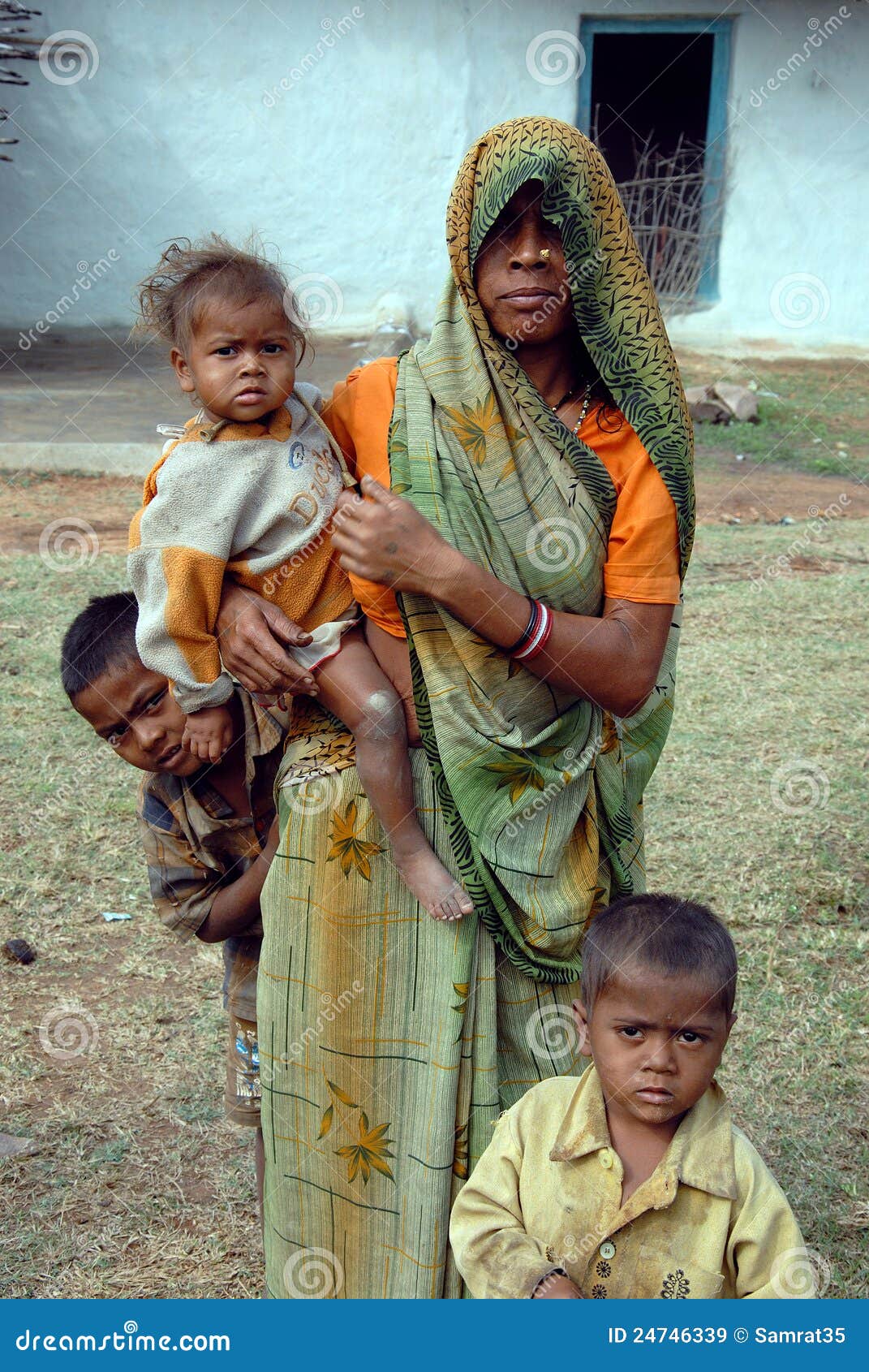 Rural Family editorial stock image. Image of khajuraho - 24746339