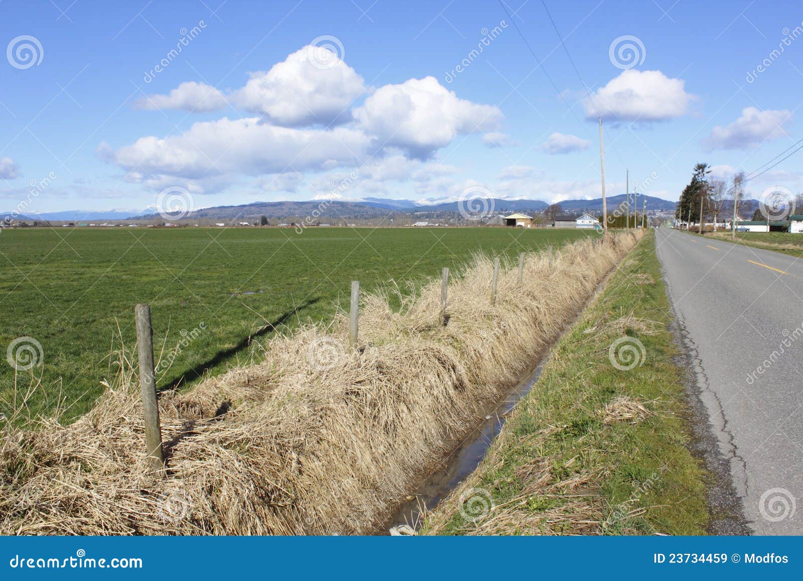 Rural Farm Community stock image. Image of grass, road - 23734459